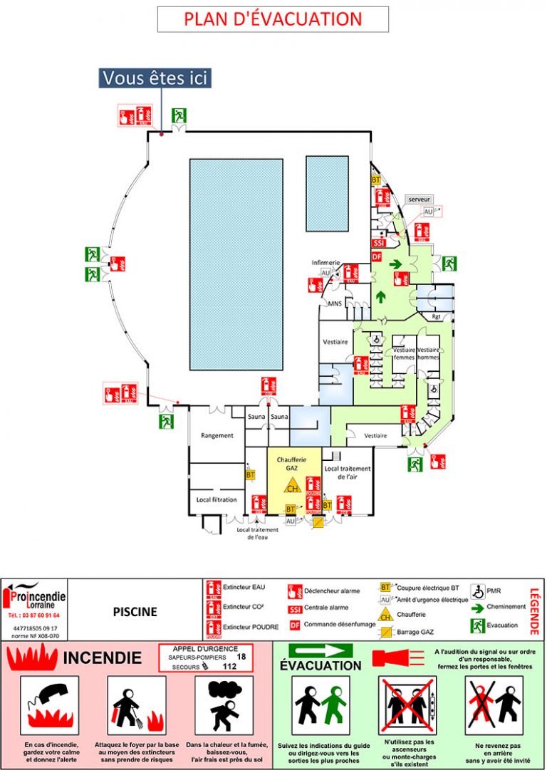 Plans d’évacuations et signaletique sécurité incendie à Metz